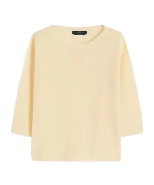 Max Mara Linen Three-quarter Sleeve Sweater