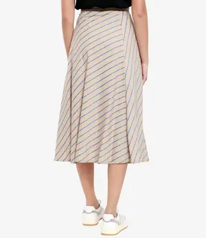 KAOS High Waist Striped Skirt