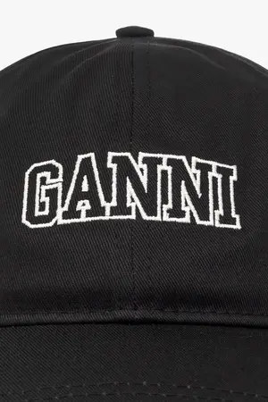 GANNI Logo Embroidered Baseball Cap