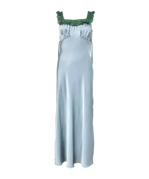 Chloé Satin Maxi Dress - Blue