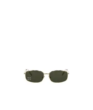 Celine Triomphe Rhinestone 02 Sunglasses In Metal With Crystals