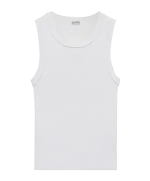 Loewe Anagram Tank Top In Stretch Viscose - White