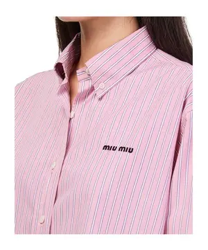 Miu Miu Long-sleeved Oversized Shirt