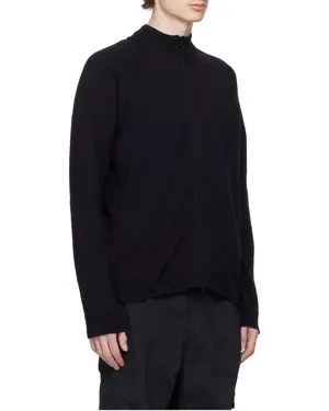 Stone Island Logo Patch Zipped Knit Cardigan