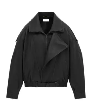 Saint Laurent Oversized Zip-up Bomber Jacket - Black