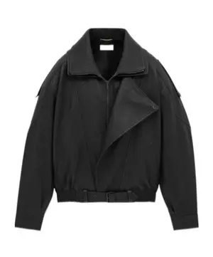 Saint Laurent Oversized Zip-up Bomber Jacket - Black