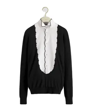 Dior Sweater With Plastron - Black