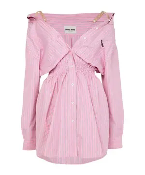 Miu Miu Mini Shirt Dress - Pink