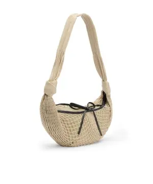 LEMAIRE Croissant Filt Shoulder Bag - Nude