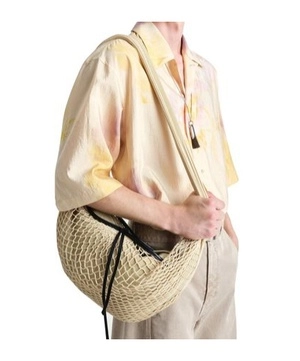 LEMAIRE Croissant Filt Shoulder Bag - Nude