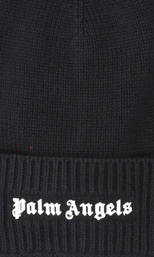 Palm Angels Logo Embroidered Beanie