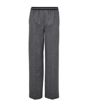 Miu Miu Wool Pants With Drawstring - Black