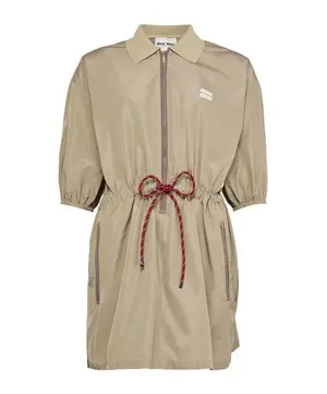 Miu Miu Short Sleeve Lapel Dress