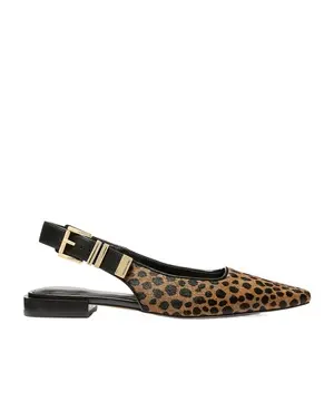 Michael Kors Darrington Leopard Printed Slingback Flat
