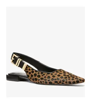 Michael Kors Darrington Leopard Printed Slingback Flat