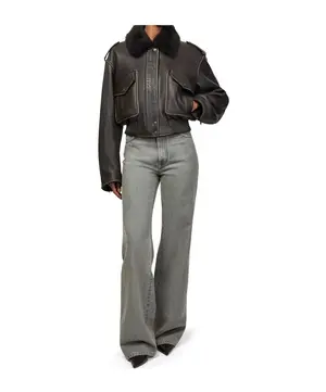 Acne Studios Leather Bomber Jacket