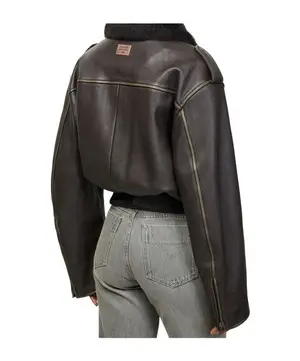 Acne Studios Leather Bomber Jacket