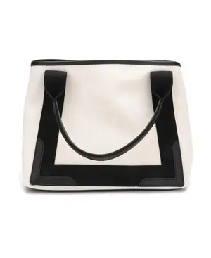 Balenciaga Small Navy Cabas Logo Tote Bag - Black