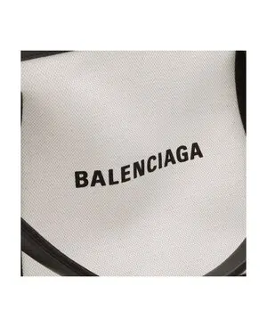 Balenciaga Small Navy Cabas Logo Tote Bag - Black