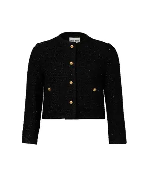 Miu Miu Tweed Jacket - Black