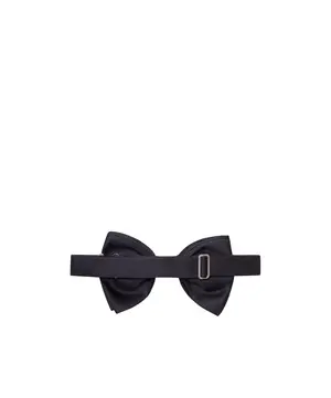 Tagliatore Solid Color Bow Tie - Black