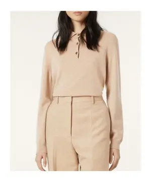 Loro Piana Long-sleeved Polo Neck Sweater - Nude