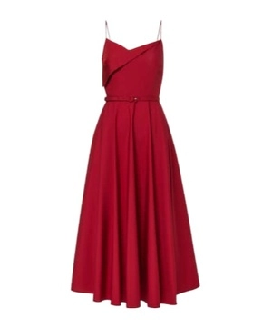 Roland Mouret Cotton Poplin Midi Dress - Red