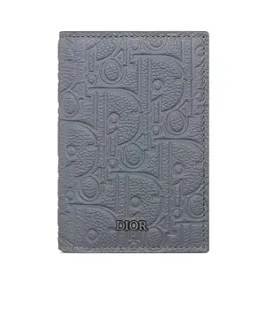 Dior Vertical Bifold Card Holder - Dark Gray