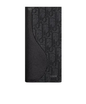Dior Saddle Long Vertical Wallet - Black
