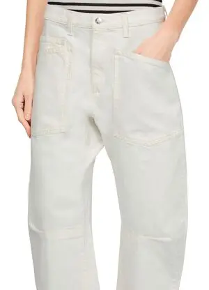 NILI LOTAN Shon Denim Trousers With Belt Loops