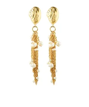 Chloé Shell Earrings - Yellow
