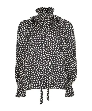 Chloé Ruffled Blouse With Pussycat Bow - Black
