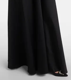 Roland Mouret Pleated Taffeta Corset Gown