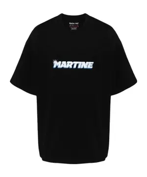 Martine Rose Logo Printed Crewneck T-shirt - Black