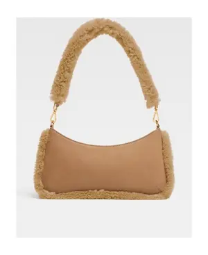 Jacquemus Shearling Shoulder Bag