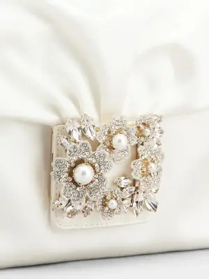 ROGER VIVIER Embellished Satin Mini Clutch