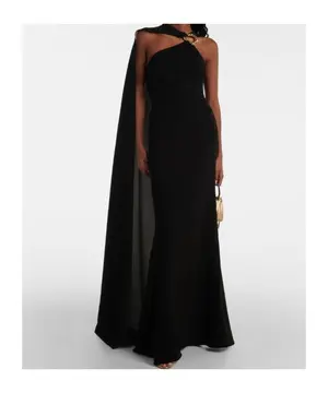 Roland Mouret Asymmetric Caped Cady Gown