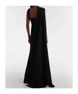 Roland Mouret Asymmetric Caped Cady Gown