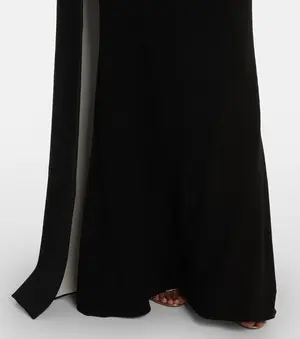Roland Mouret Asymmetric Caped Cady Gown