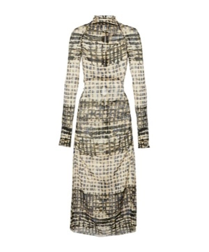 KNWLS Snake-print Silk-blend Midi Dress - Nude