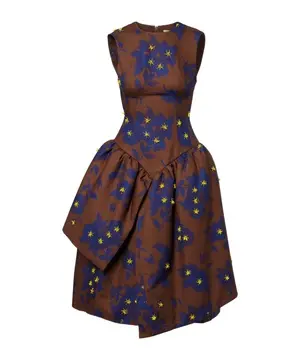 SHUSHU/TONG Floral Cotton Midi Dress