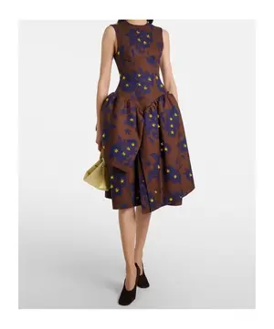 SHUSHU/TONG Floral Cotton Midi Dress