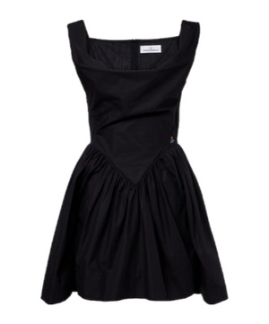 VIVIENNE WESTWOOD Sunday Cotton Mini Dress - Black