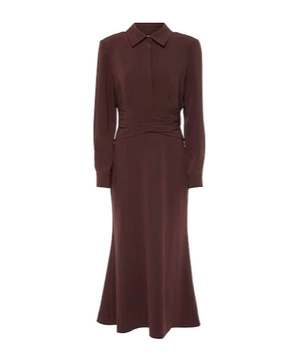 Roland Mouret Pleated Midi Dress - Red
