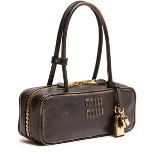 Miu Miu Aged Nappa Leather Shoulder Bag