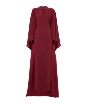 Roland Mouret Caped Crystal-embellished Gown - Red
