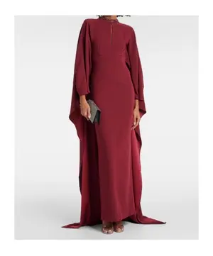 Roland Mouret Caped Crystal-embellished Gown