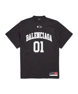 Balenciaga Basketball Series Oversized T-shirt In Black - Washed Black