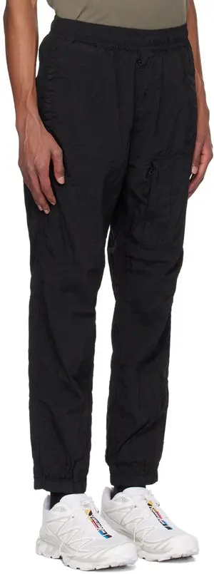 Stone Island Compass-badge Tapered Leg Trousers - Black