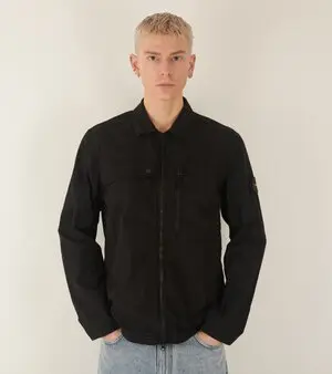 Stone Island Logo Patch Zip-up Jacket